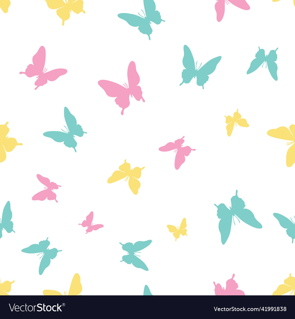 Butterfly repeat pattern background seamless Vector Image