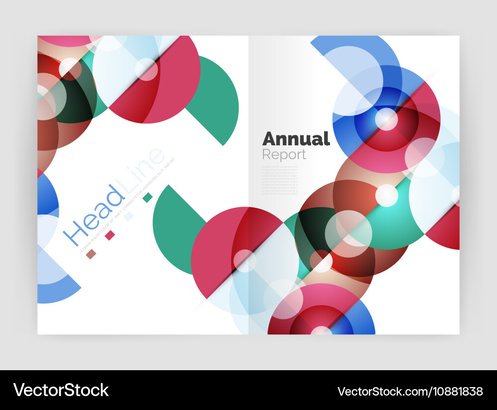 Circle abstract background business annual report Vector Image