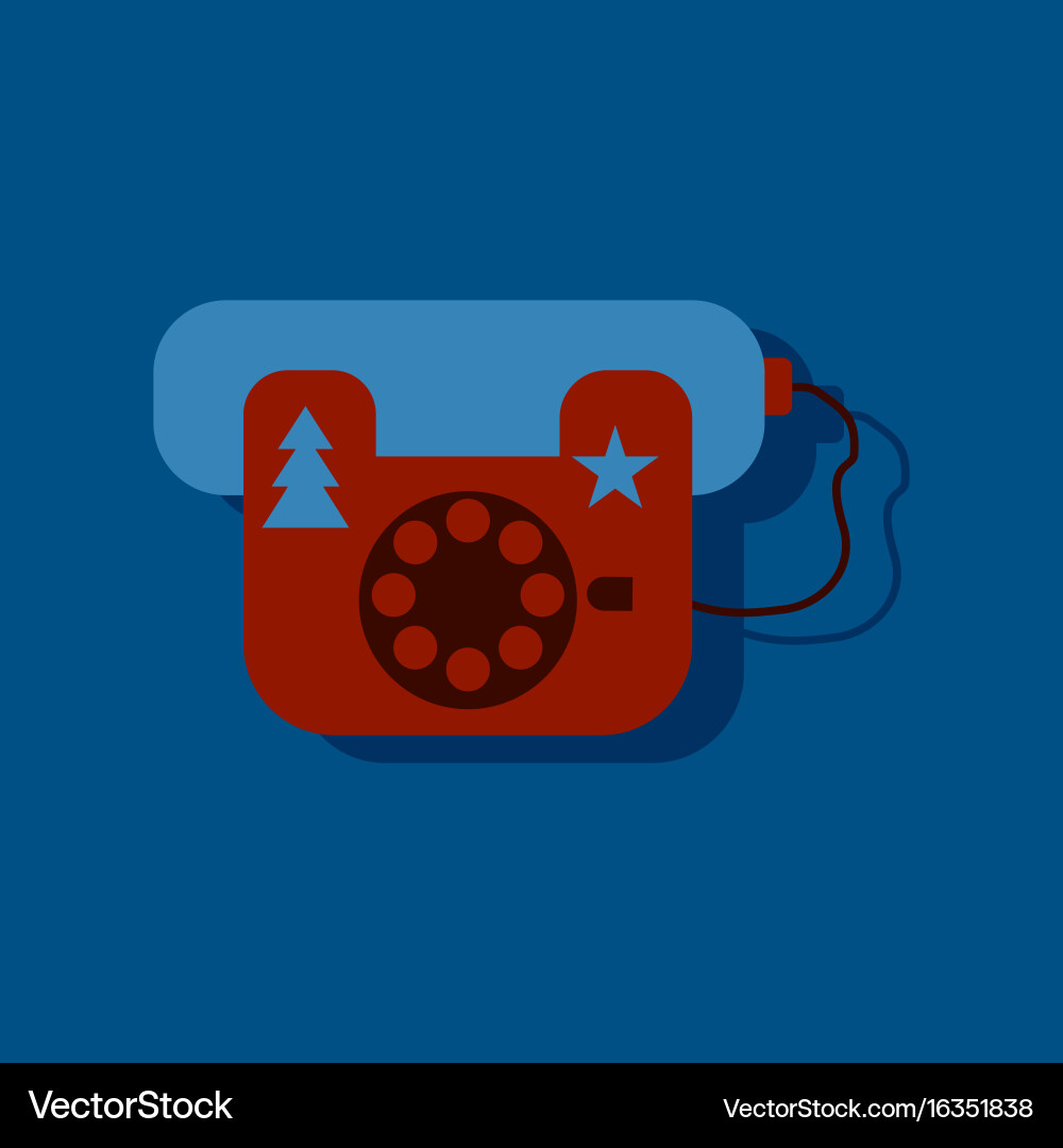 Flat icon design collection landline phone Vector Image