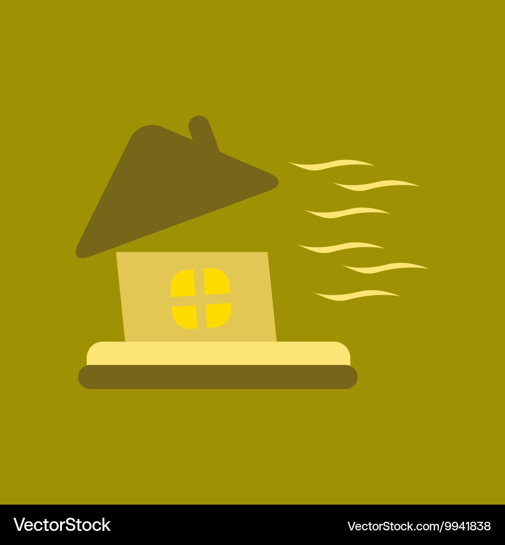 Flat icon on stylish background storm house Vector Image