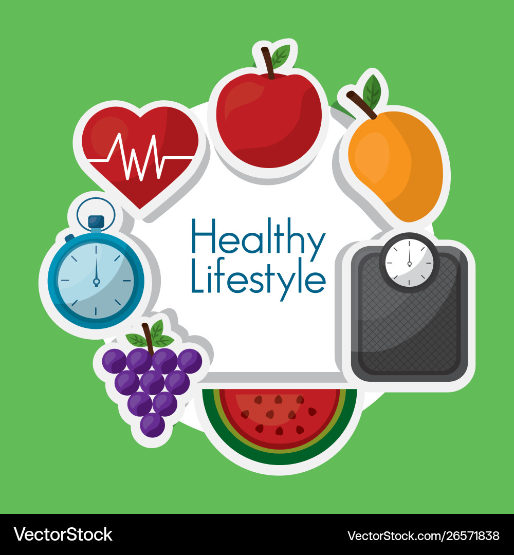 Healthy lifestyle design Royalty Free Vector Image