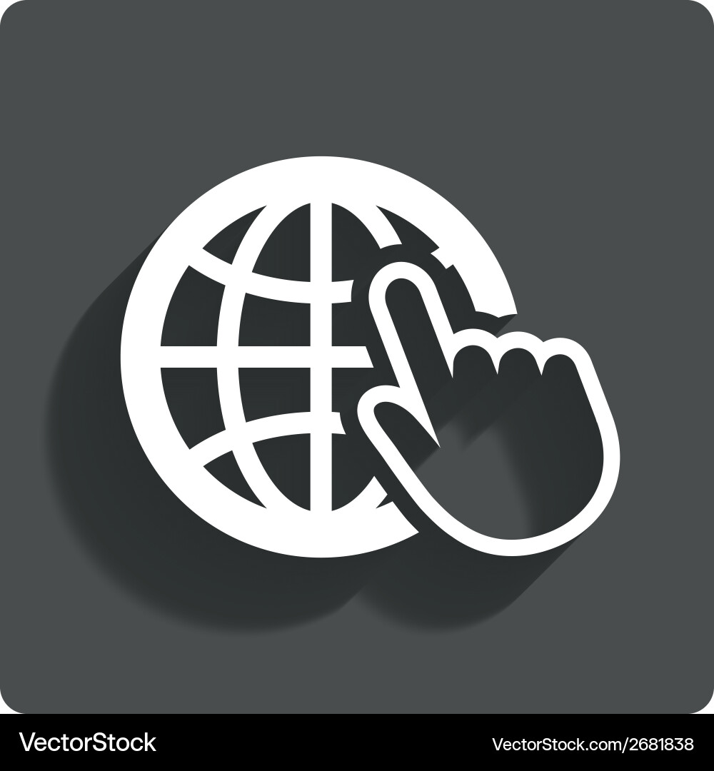 Internet sign icon world wide web symbol Vector Image