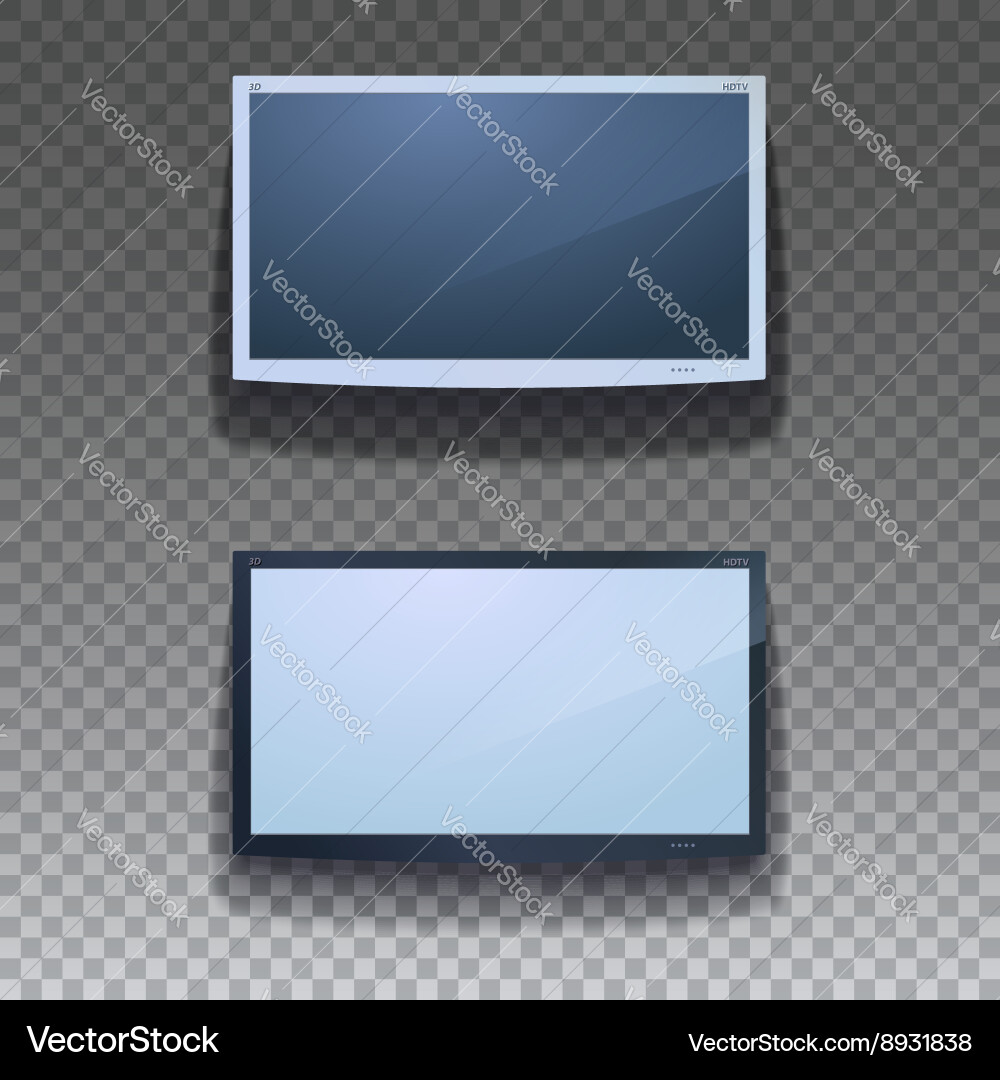 Led tv hanging on the wall Royalty Free Vector Image