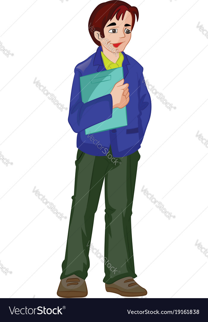 Man holding a folder Royalty Free Vector Image Man holding a folder Royalty Free Vector Image