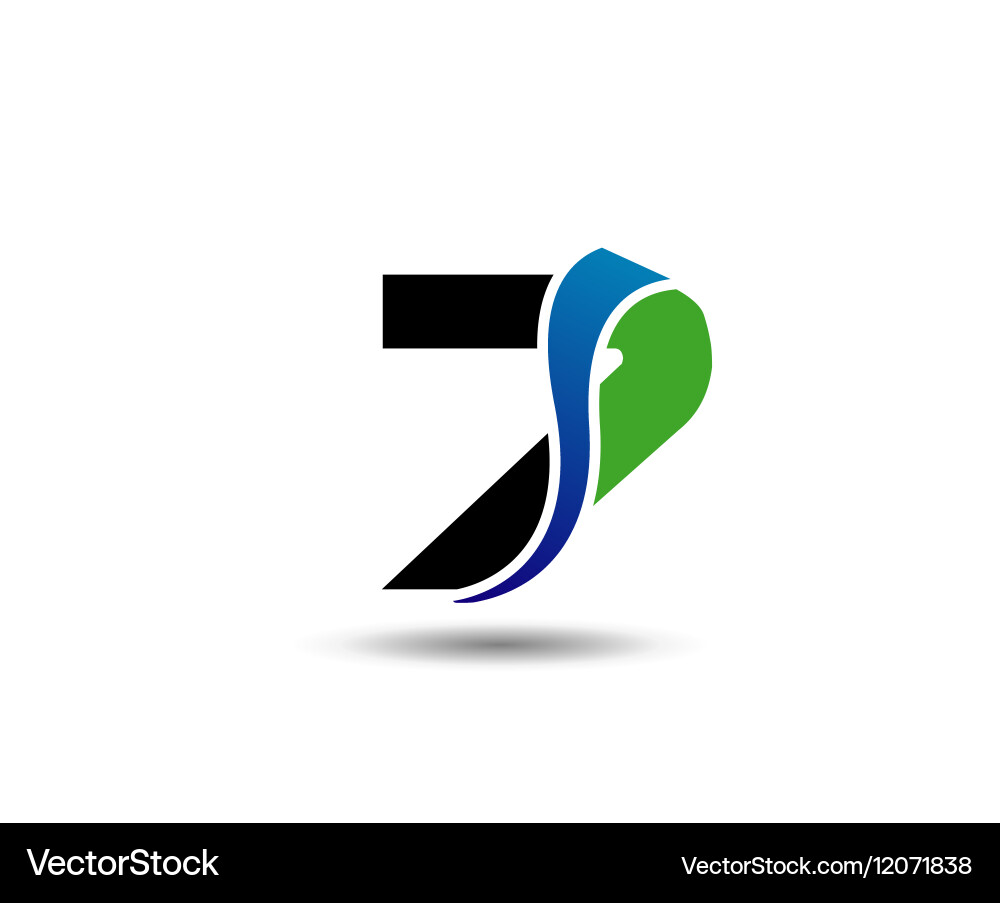 Sign number 7 Royalty Free Vector Image - VectorStock