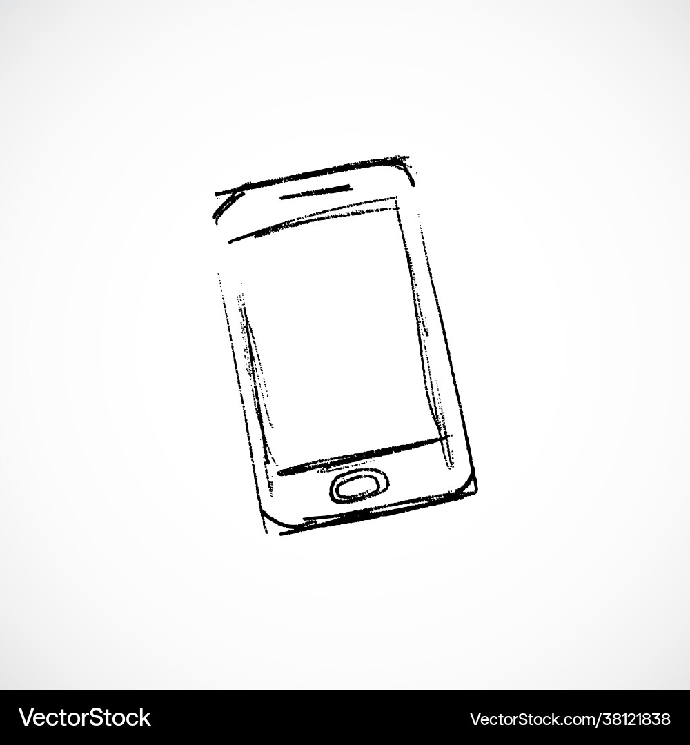 Smartphone hand drawn icon sketch symbols Vector Image
