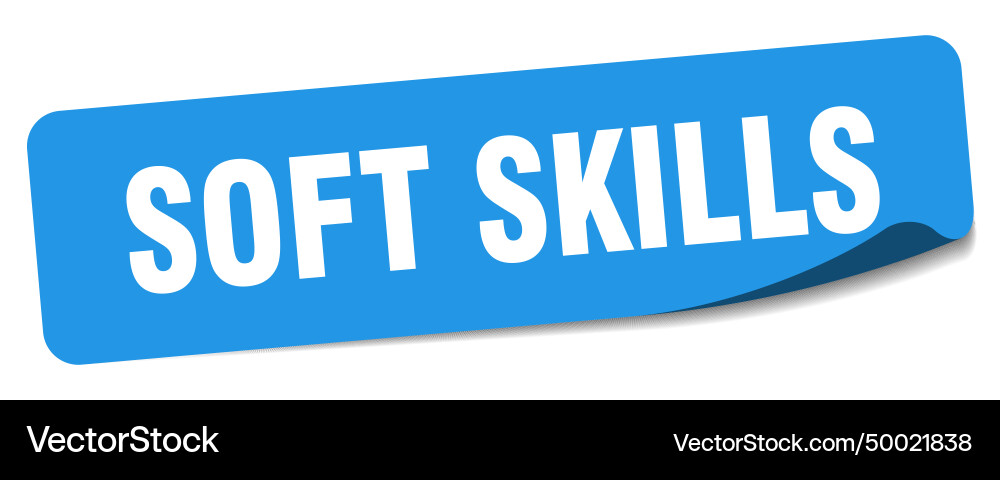 Soft skills sticker soft skills label Royalty Free Vector