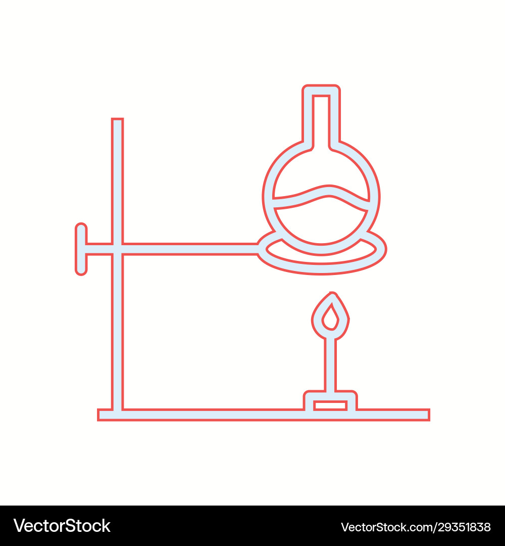 Unique experiment on heat i line icon Royalty Free Vector