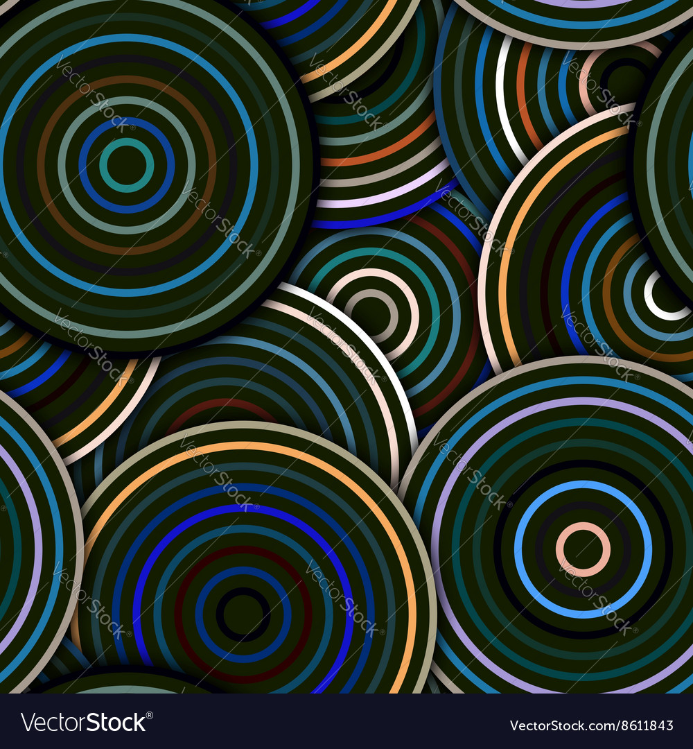 Abstract geometric circles seamless pattern Vector Image