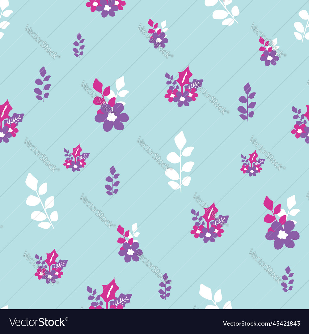 Bouquet seamless sky background repeat pattern Vector Image