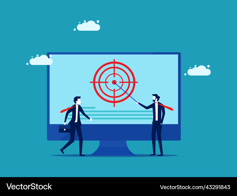 Determine the scope of work businessman Royalty Free Vector