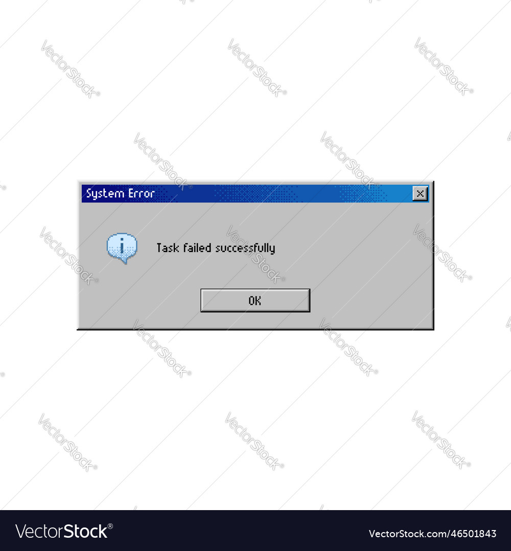 Error message window pc system fail warning Vector Image Error message window pc system fail warning Vector Image