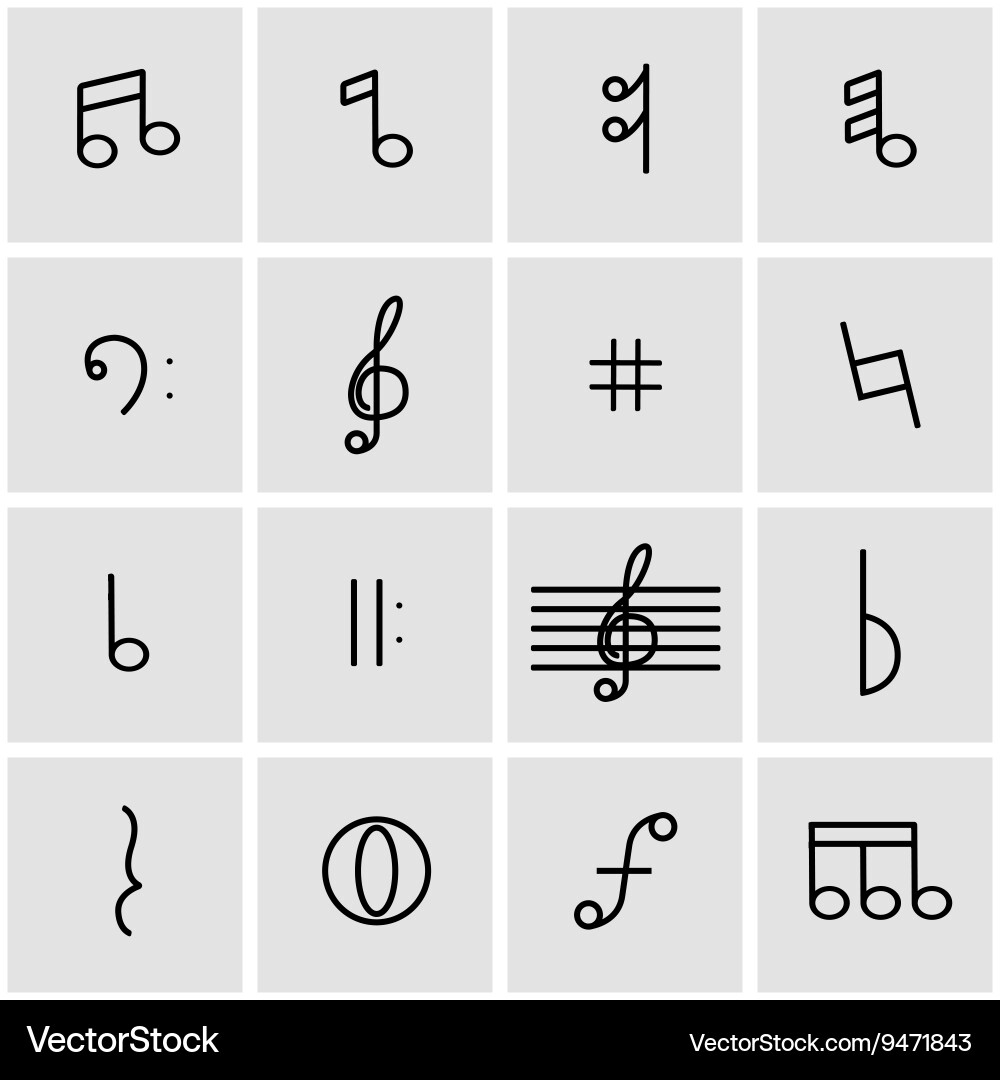 Line notes icon set Royalty Free Vector Image - VectorStock