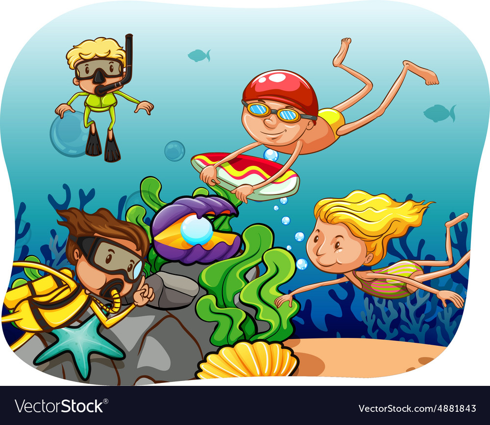 Scuba diving Royalty Free Vector Image - VectorStock