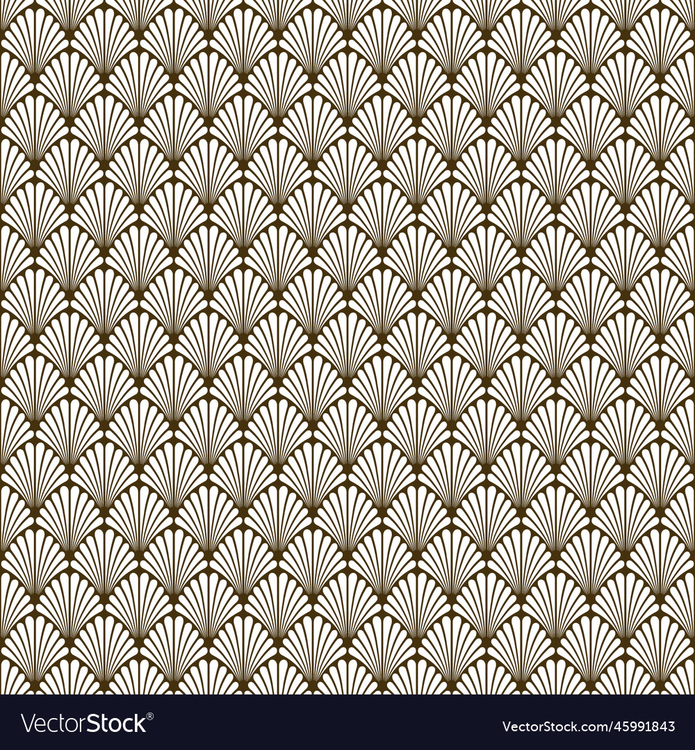Seamless art deco scallop pattern texture Vector Image