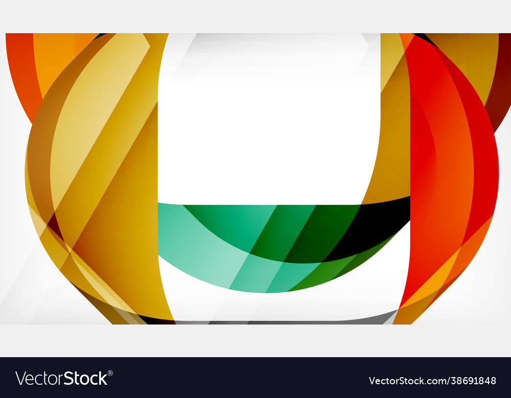Abstract square shape with overlapping waves Vector Image