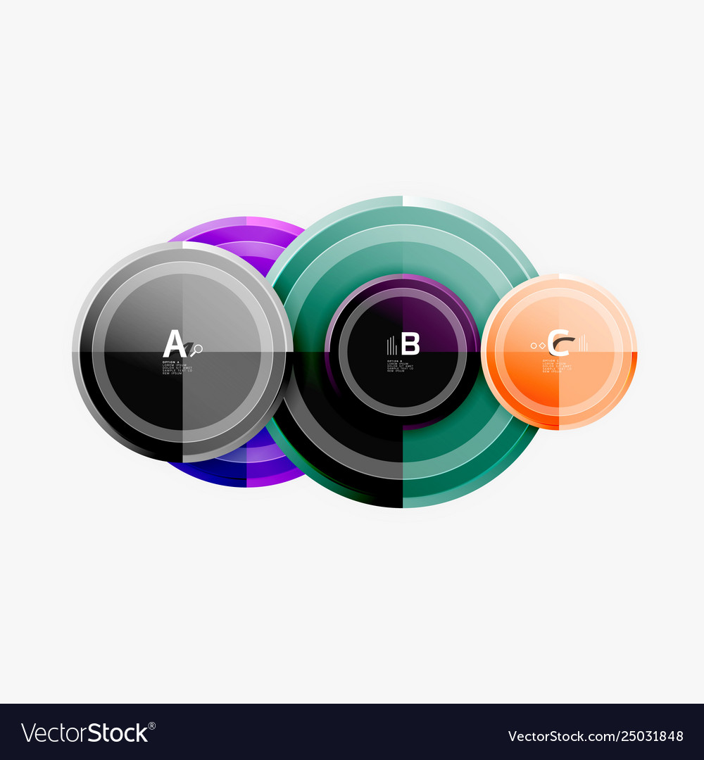 Circular pattern abstract circles composition Vector Image