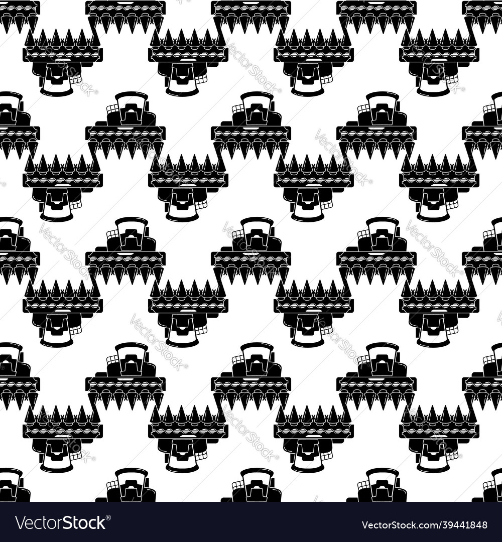 Corn harvester pattern seamless Royalty Free Vector Image