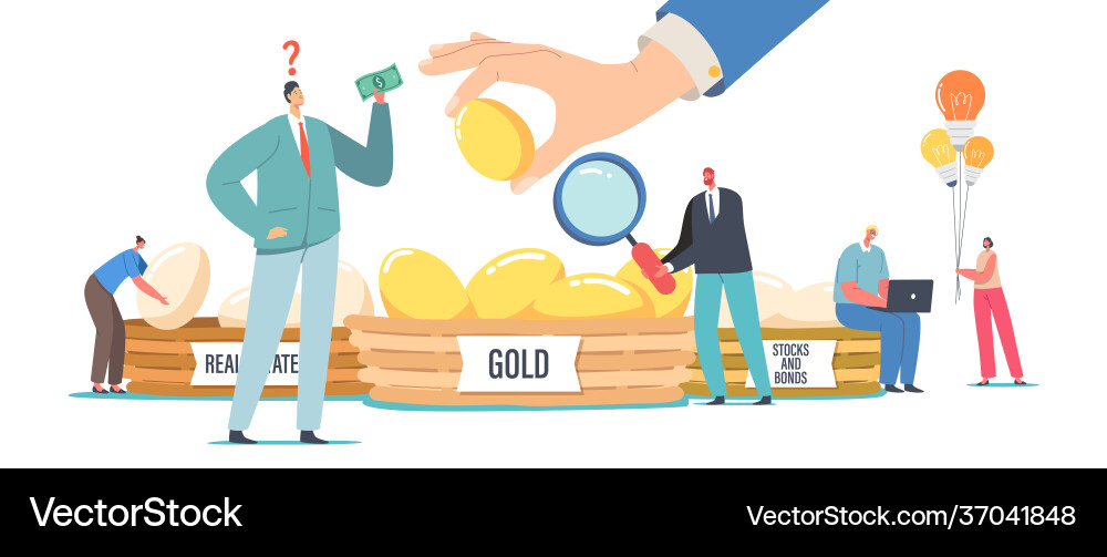 Diversification investment financial success Vector Image