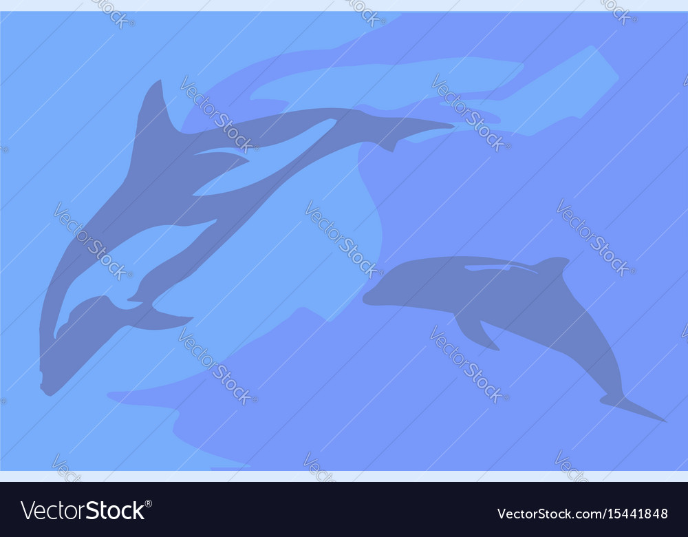 Dolphin background Royalty Free Vector Image - VectorStock