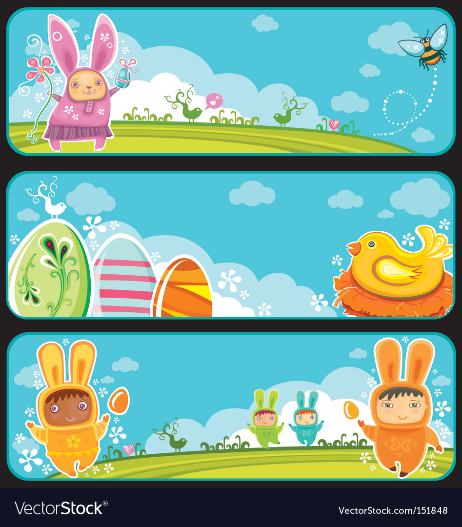 Easter banners Royalty Free Vector Image - VectorStock
