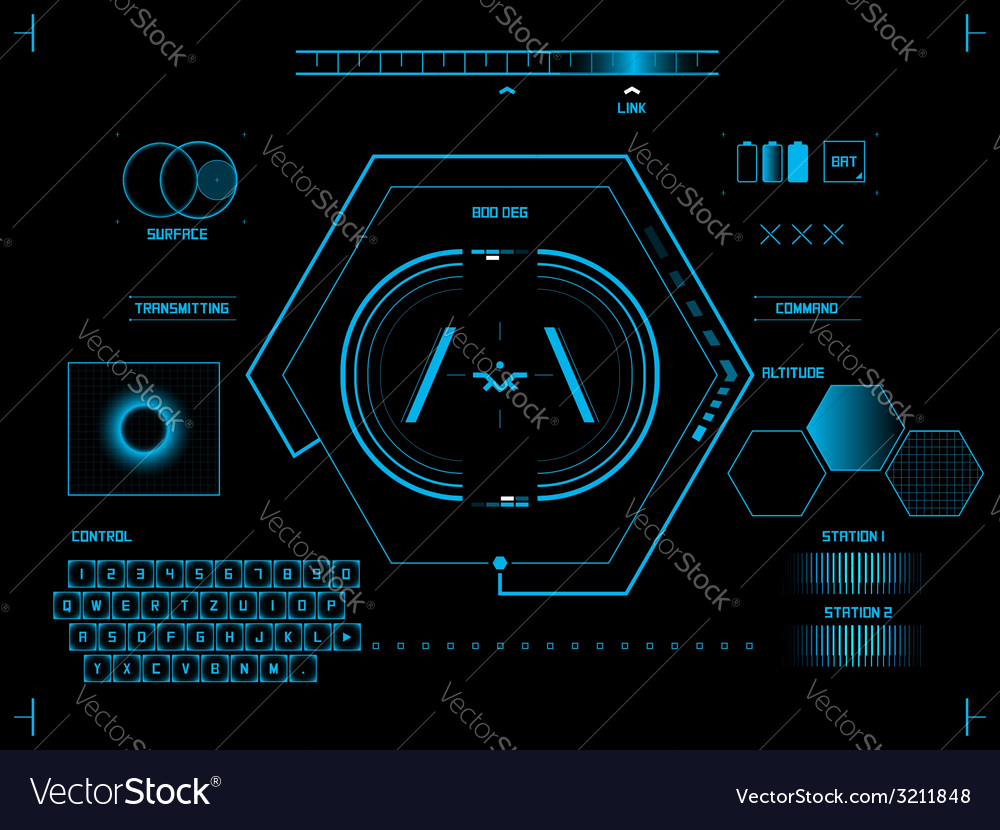 Futuristic user interface hud Royalty Free Vector Image