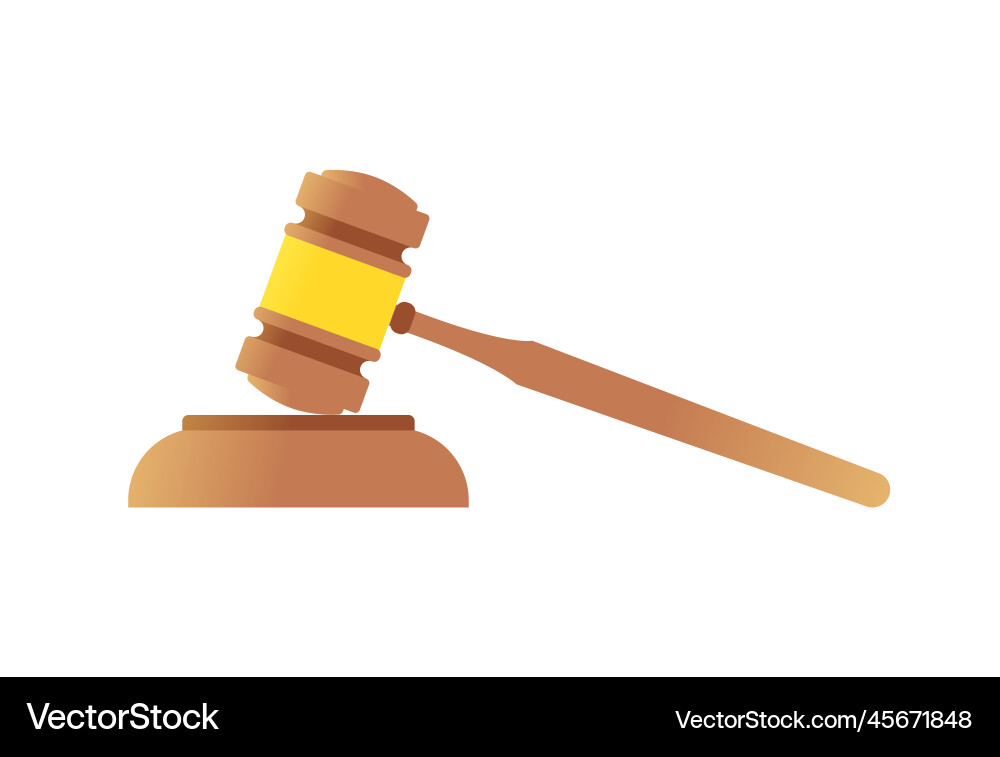 Gavel of justice Royalty Free Vector Image - VectorStock