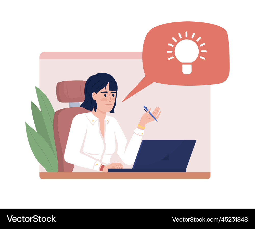 Generate ideas flat concept Royalty Free Vector Image