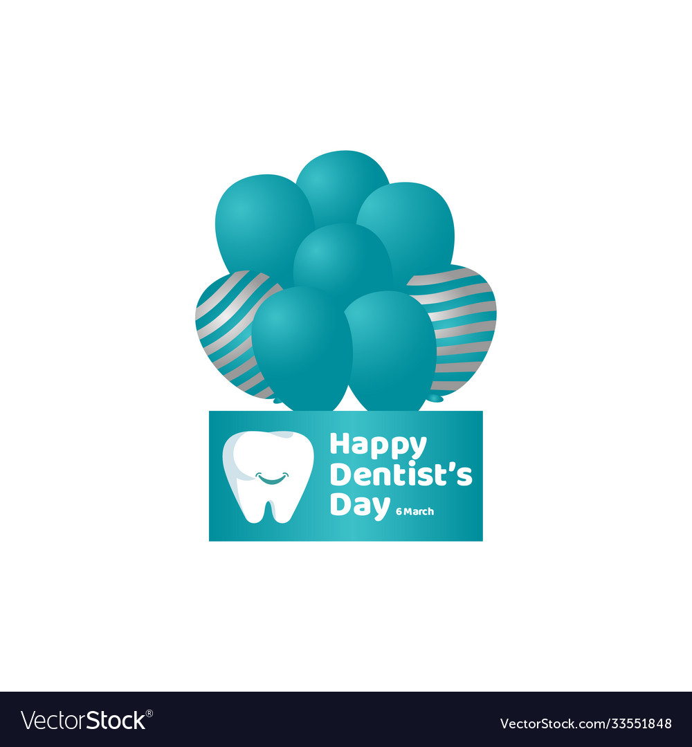 Happy dentists day template design Royalty Free Vector Image