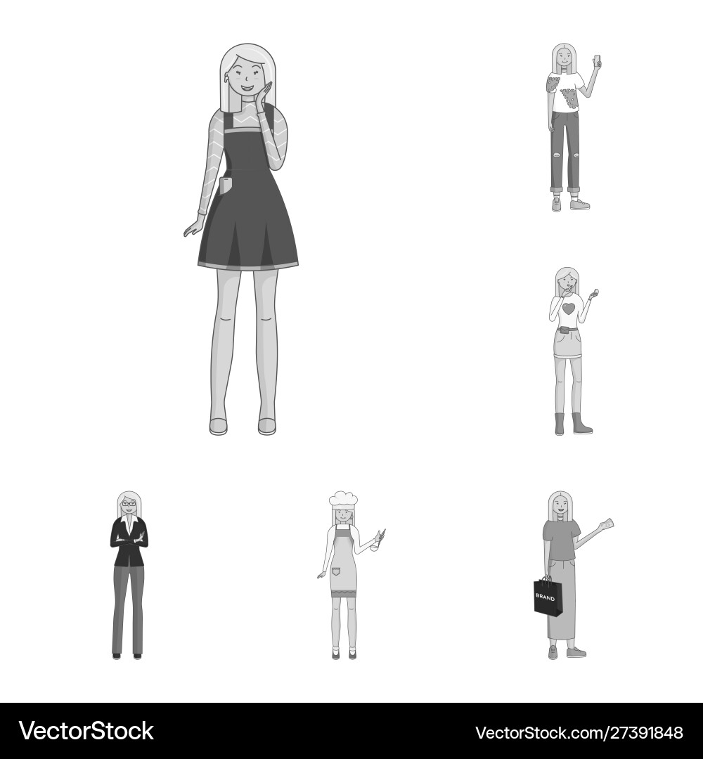 Isolated object emotions and female icon set Vector Image