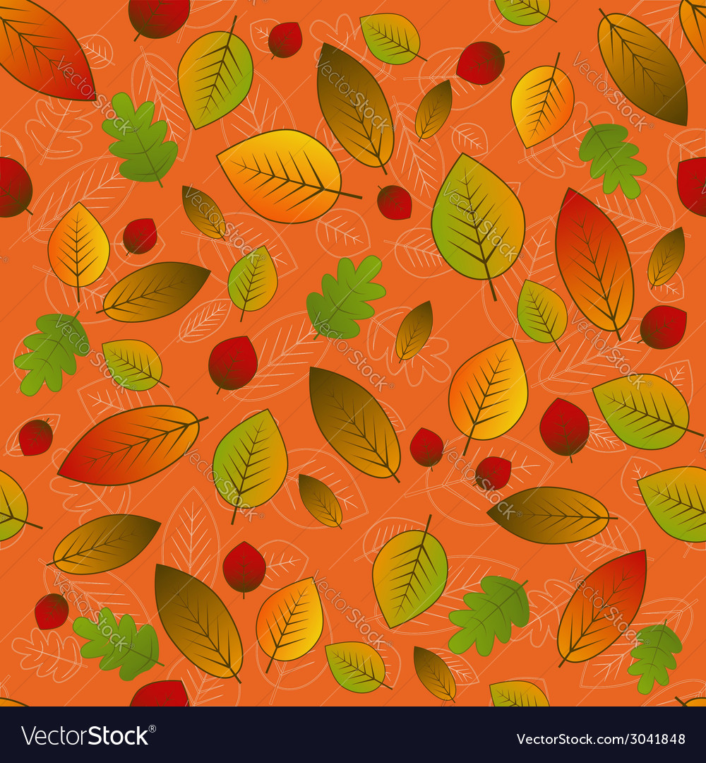 Leaves pattern Royalty Free Vector Image - VectorStock