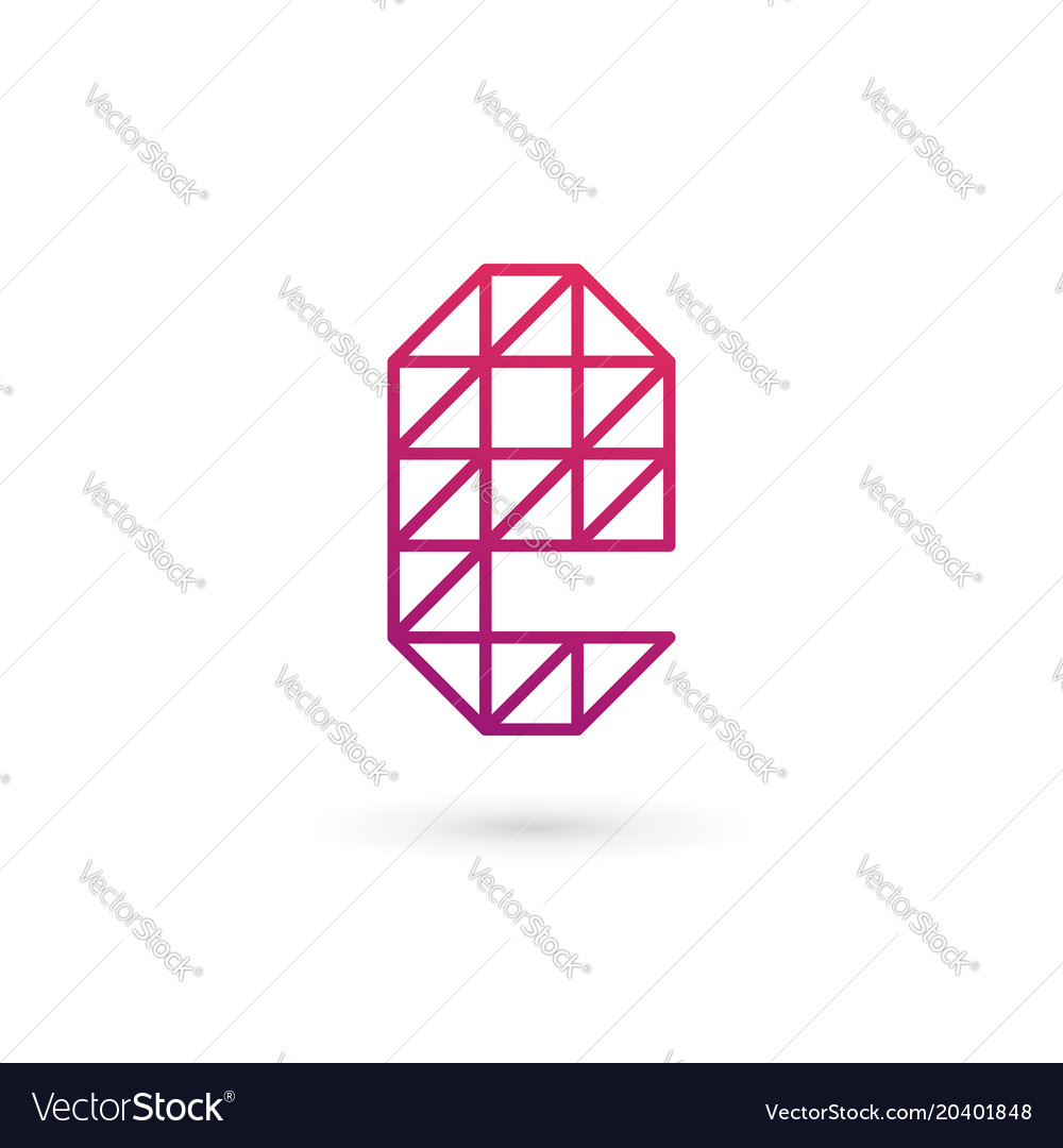 Letter e logo icon design template elements Vector Image