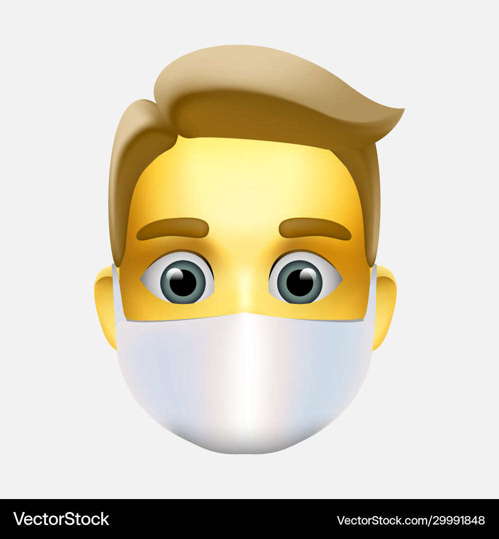 Man wearing protective medical mask for prevent Vector Image