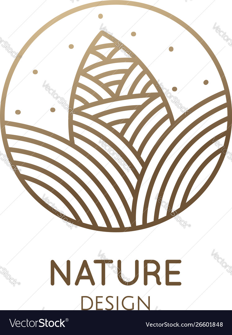Pine cone pattern logo design Royalty Free Vector Image
