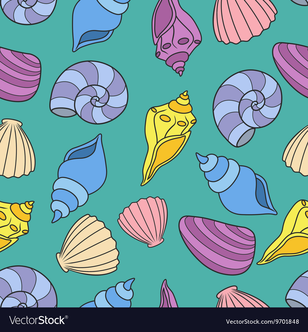 Shell set Royalty Free Vector Image - VectorStock