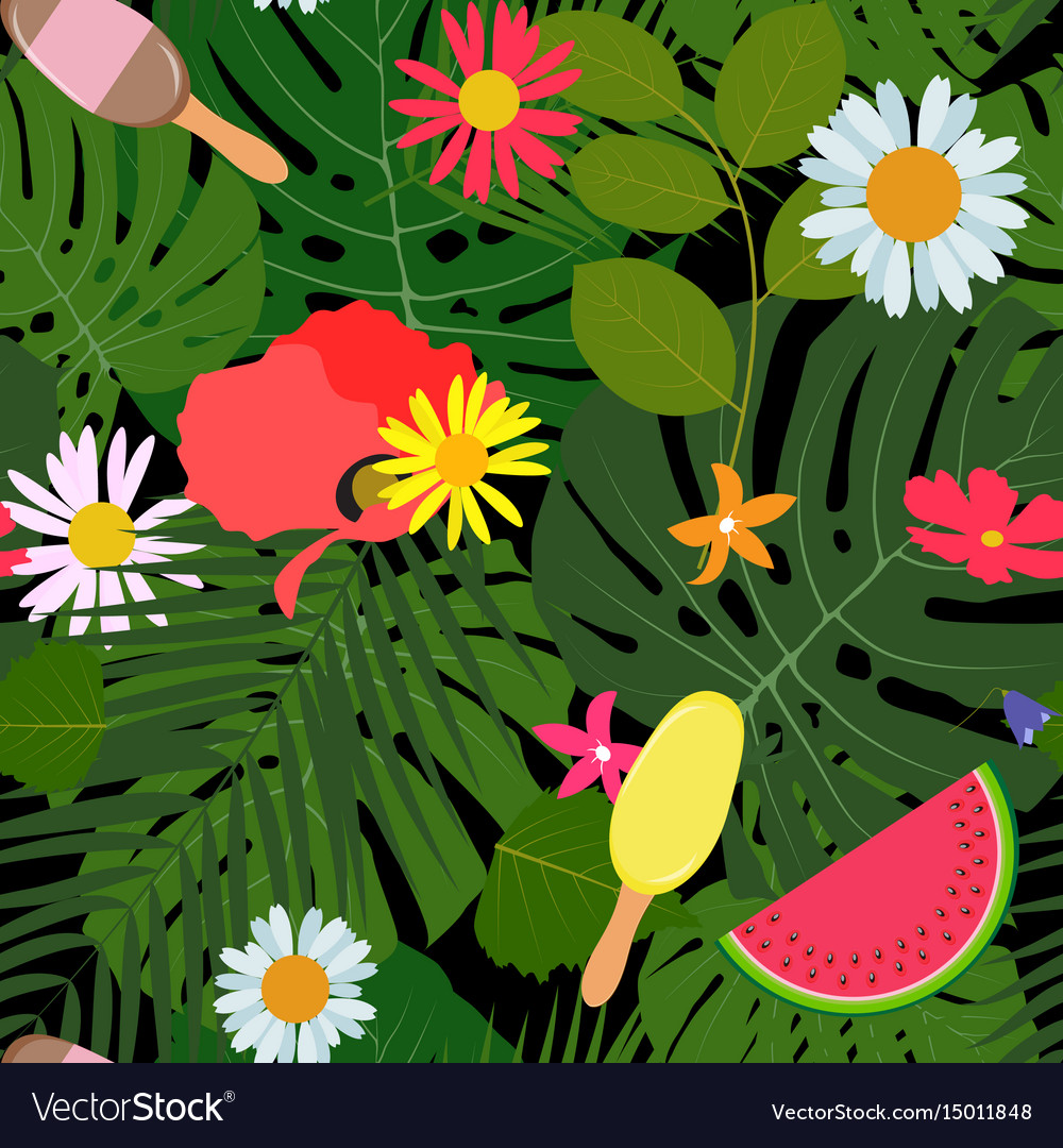 Summer abstract seamless pattern background Vector Image