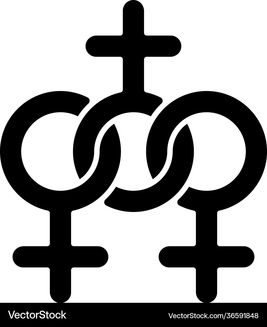 Women community black glyph icon Royalty Free Vector Image