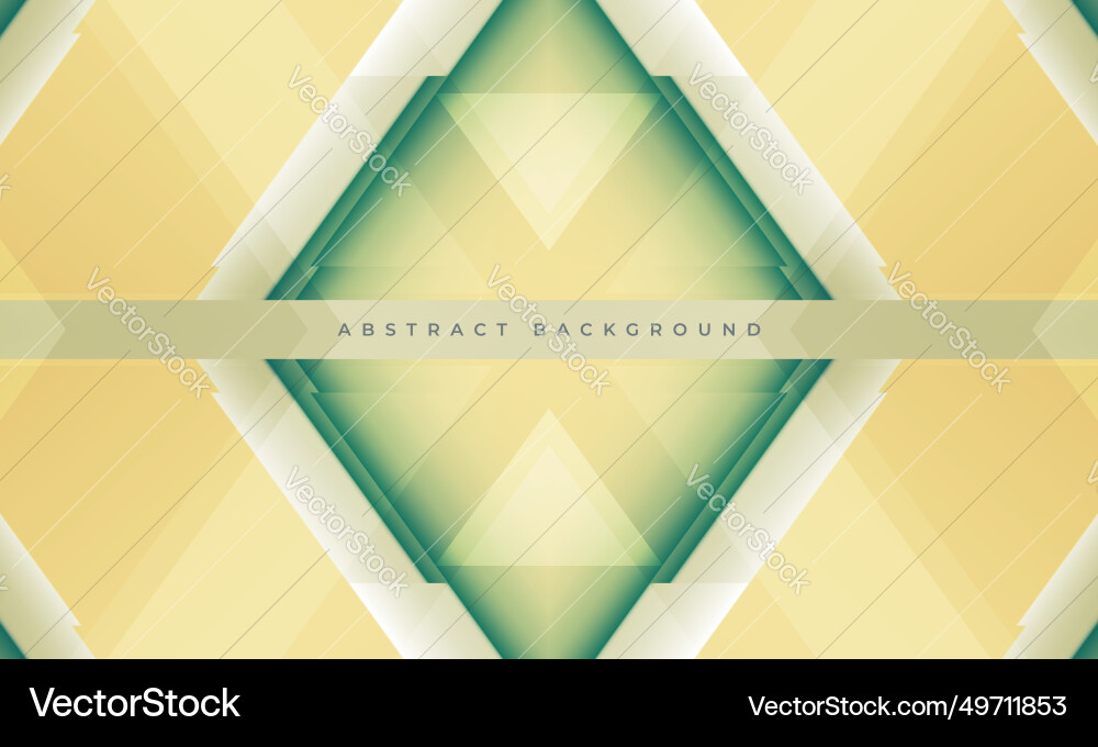 Beige and green 3d geometric abstract background Vector Image