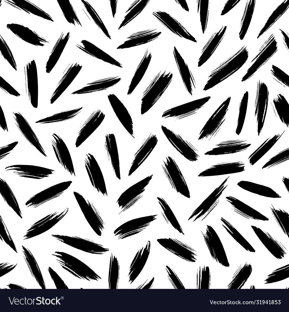 Brush strokes seamless pattern Royalty Free Vector Image