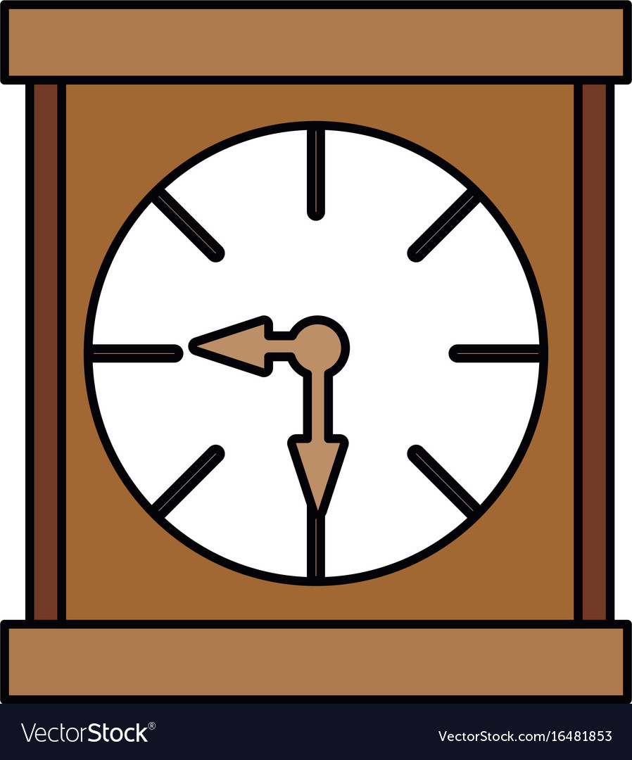 Clock time isolated Royalty Free Vector Image - VectorStock