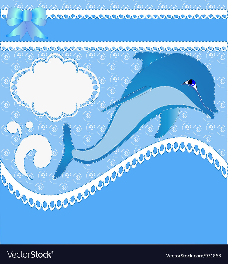 Dolphin background Royalty Free Vector Image - VectorStock