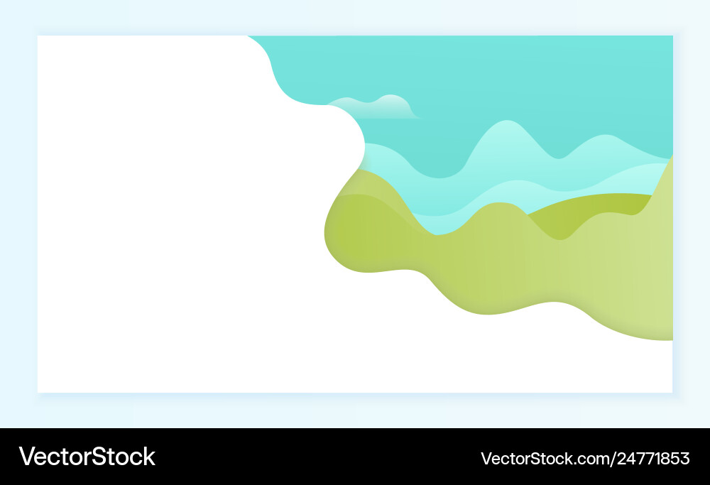 Grounds and water abstract banner design page Vector Image