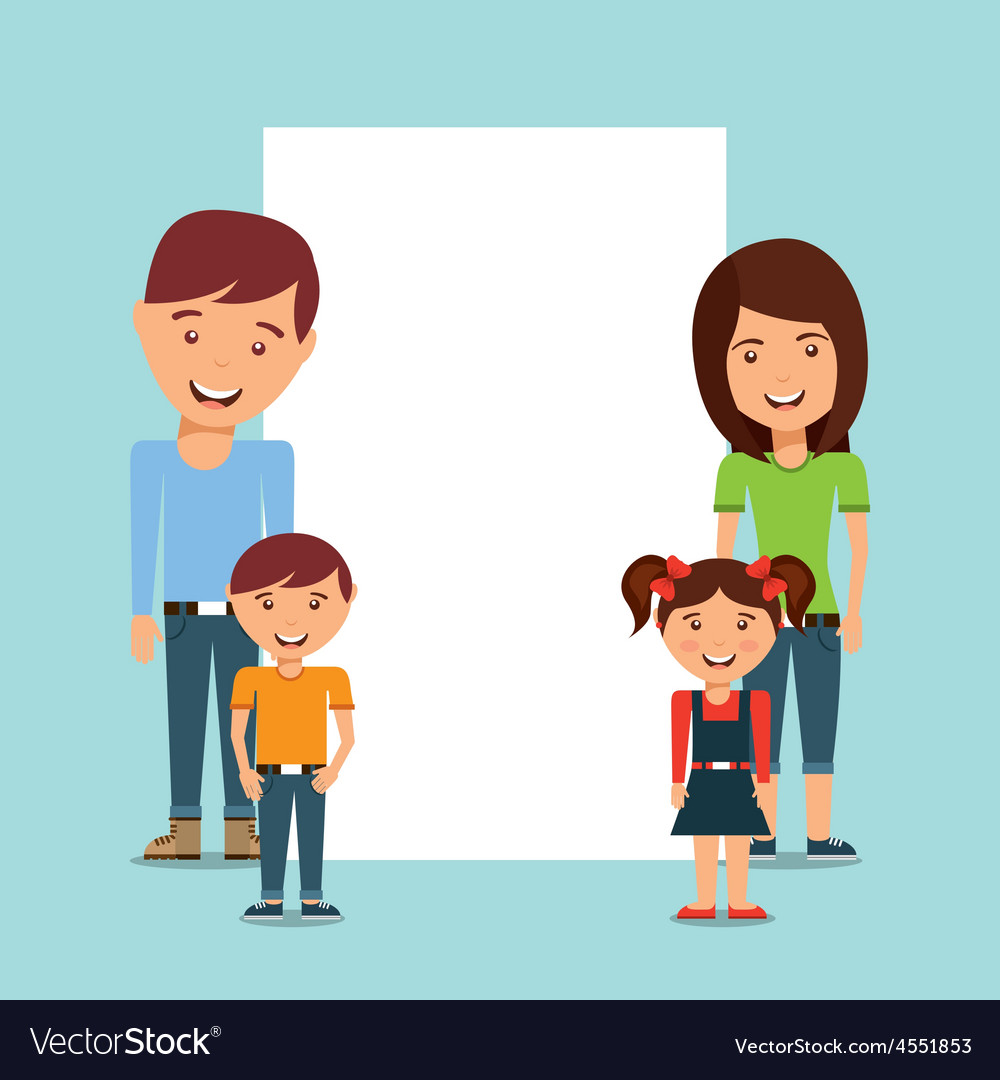 Happy family Royalty Free Vector Image - VectorStock