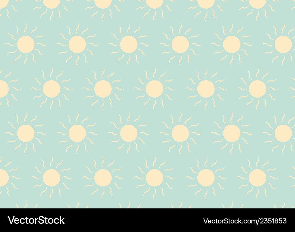 Light yellow sun pattern on green pastel color Vector Image
