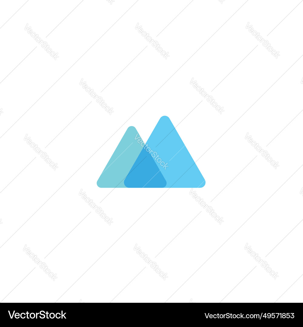 Logo icon triangle a technology Royalty Free Vector Image