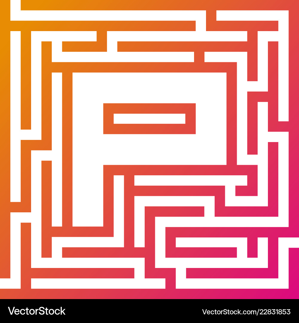 P maze letter logo icon design Royalty Free Vector Image