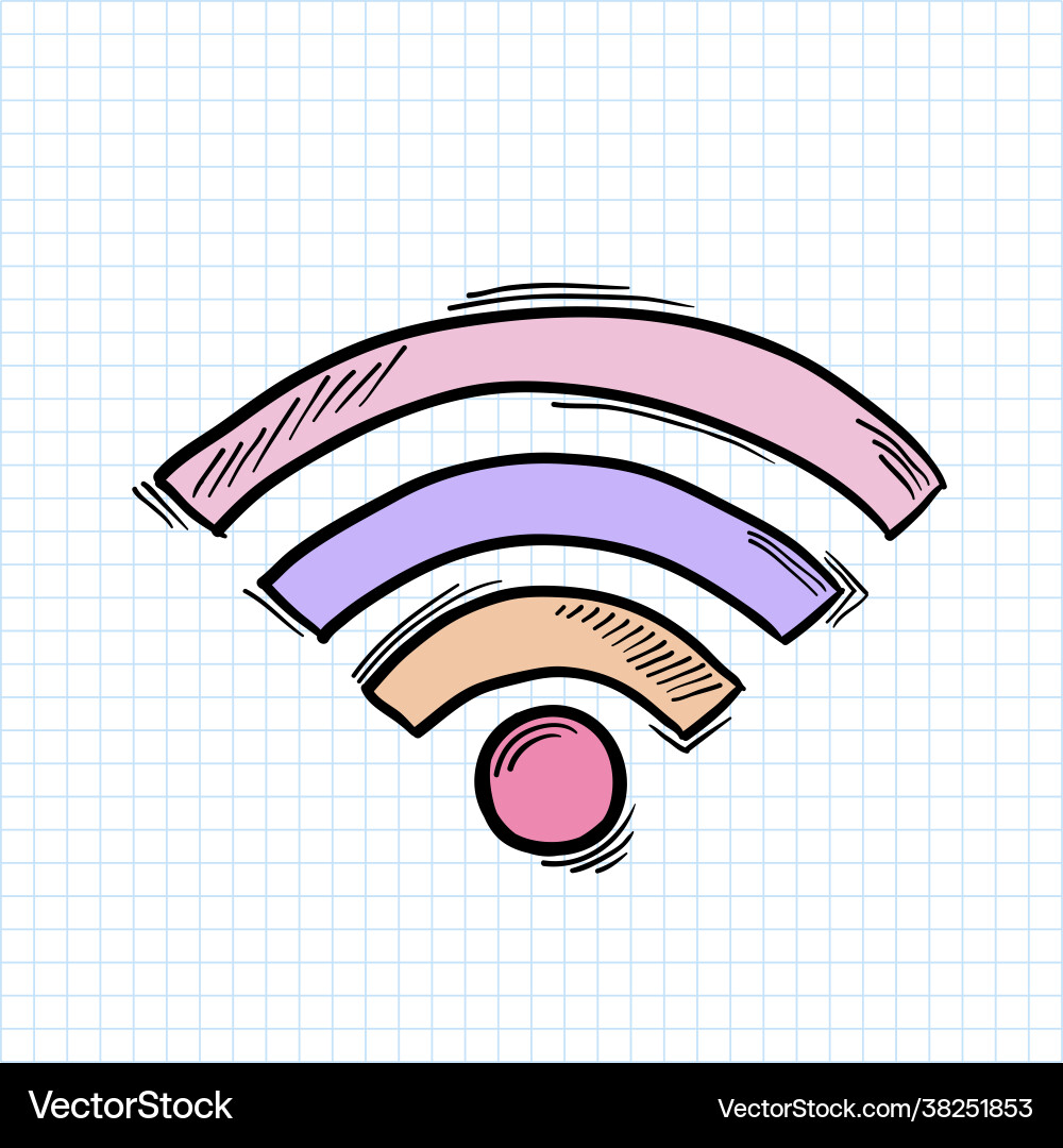 Wi-fi signal isolated on background Royalty Free Vector