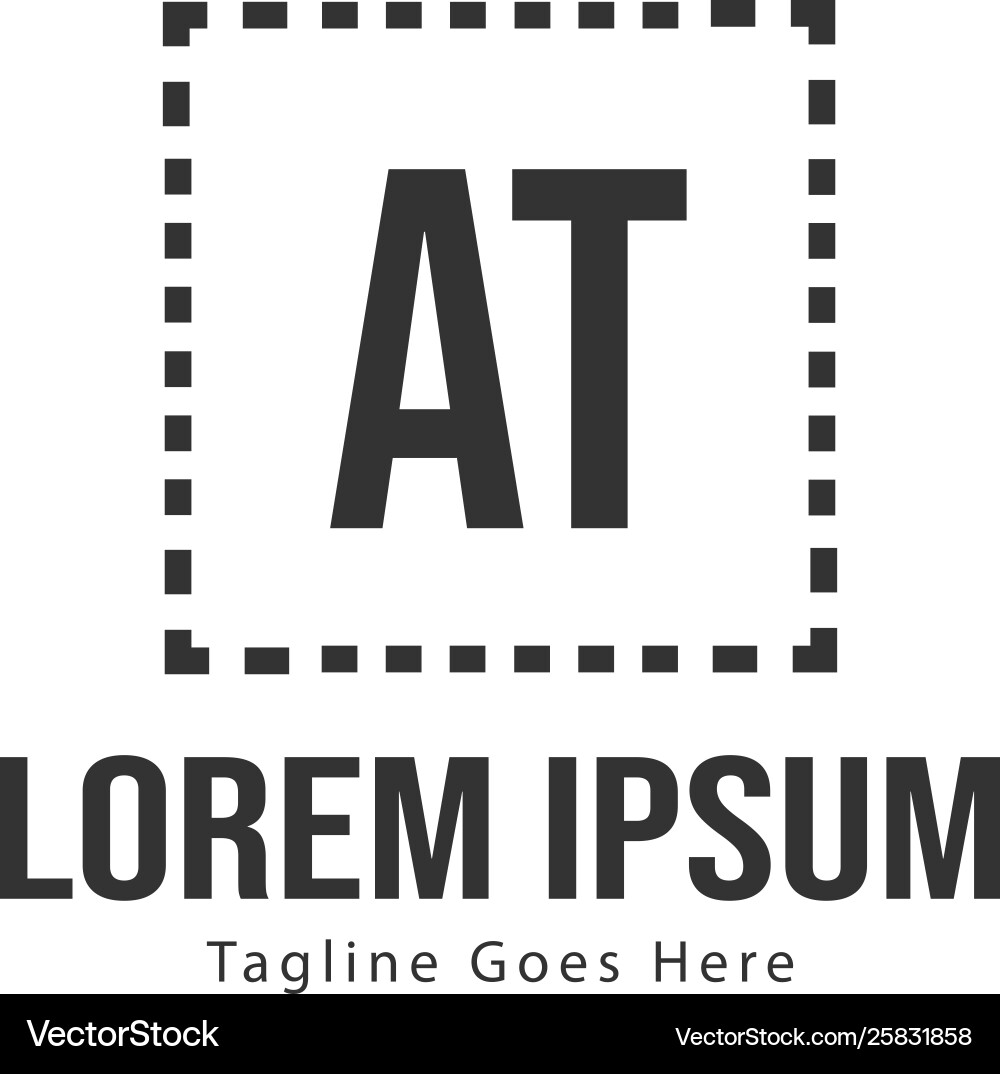 At letter logo design creative modern letters Vector Image