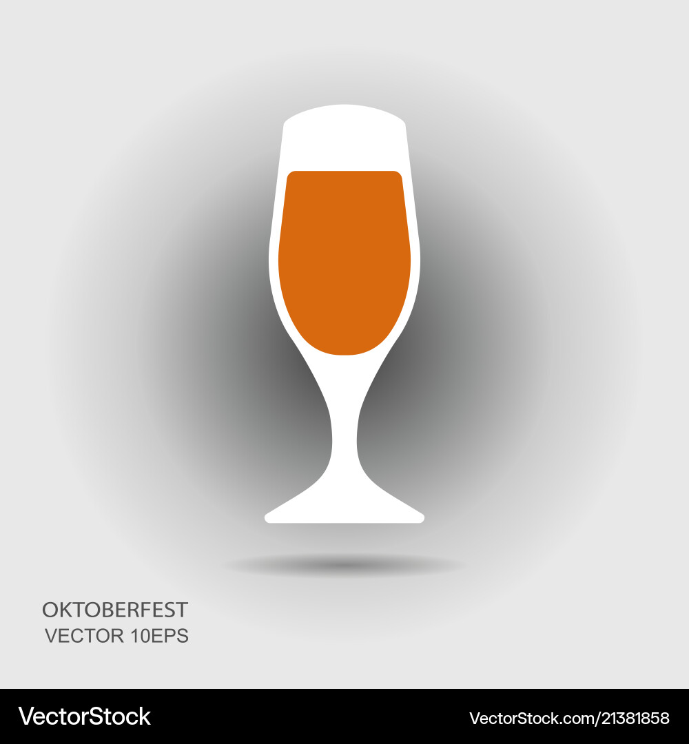 Beer mug or glass flat icon Royalty Free Vector Image