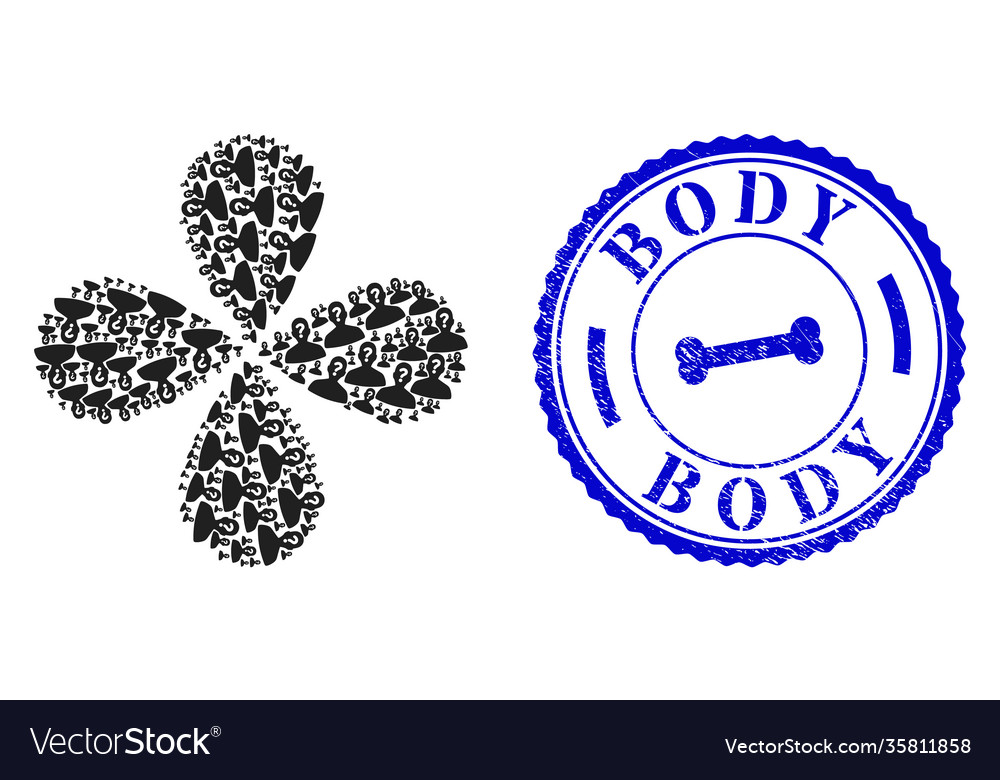 Body distress rubber imprint and unknown Vector Image Body distress rubber imprint and unknown Vector Image